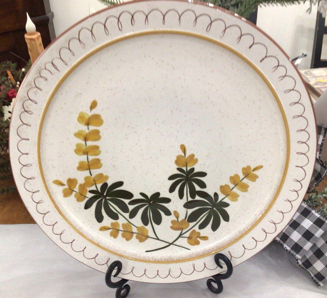Stangl Pottery “golden Blossom” Serving Plate 12.5” Round Vintage 1960 ...