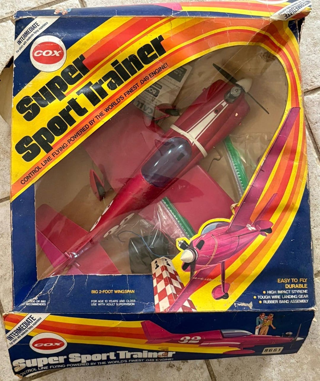 Vintage Cox Super Sport Trainer Gas Airplane Original Box With ...