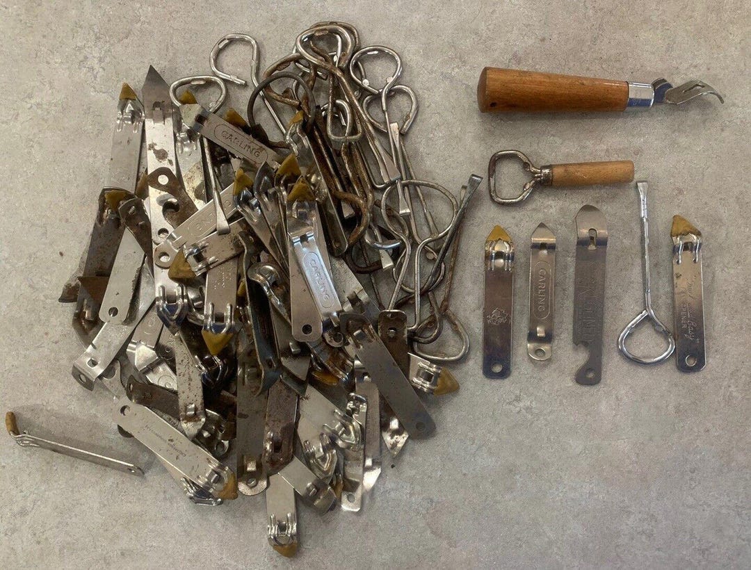 92 Vintage Classic Metal Beer Bottle / Beer Can Openers, A Lot of New ...