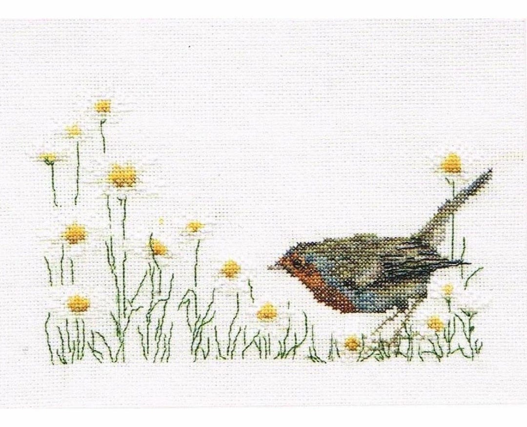 New Cross-stitch Kit Summer Robin Thea Gouverneur 792 A Linen Spring ...