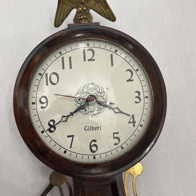 Vintage Gilbert Banjo Clock Plastic Case, Electric Works, Mt. Vernon ...