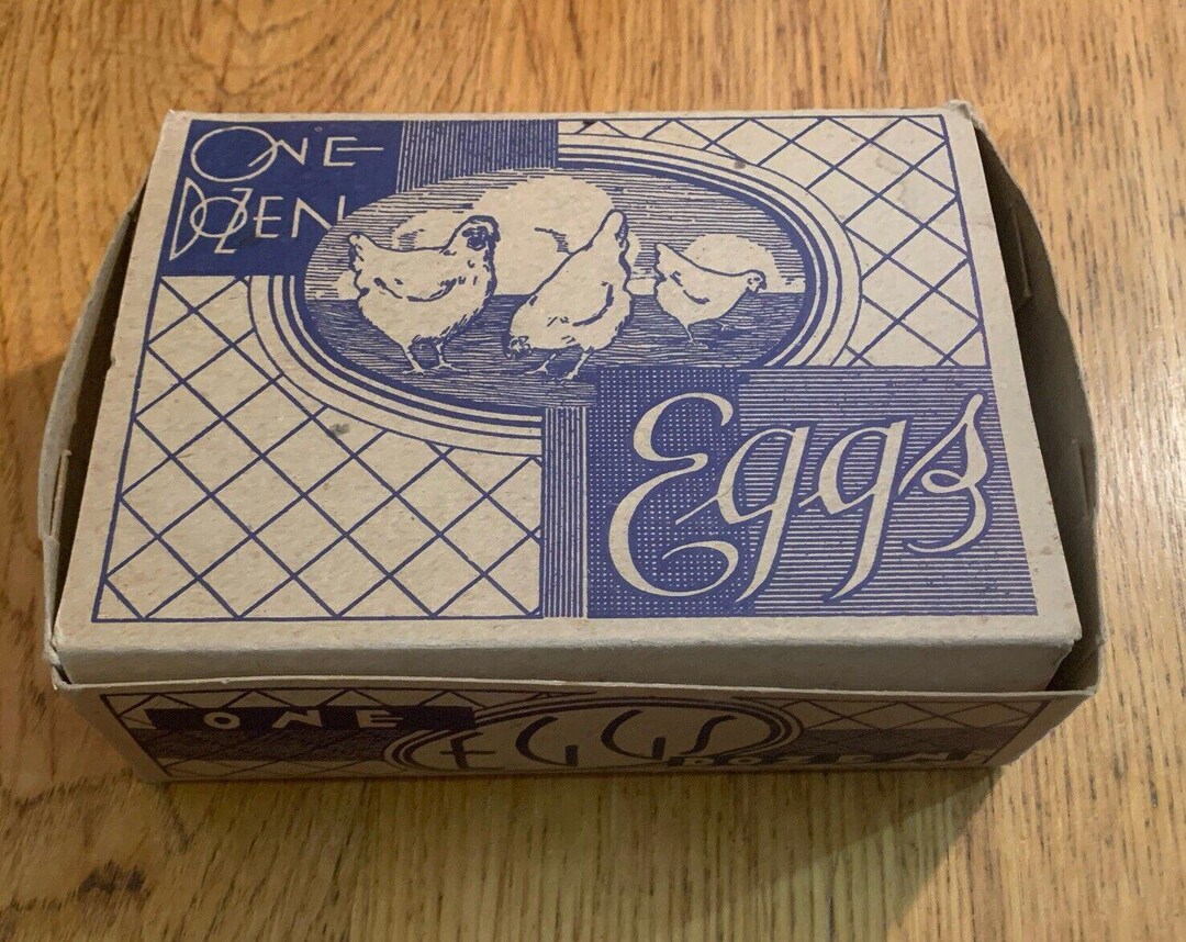 Antique, Vintage Egg Carton 1920s, 1930s Farmhouse Decor Art Deco Egg ...