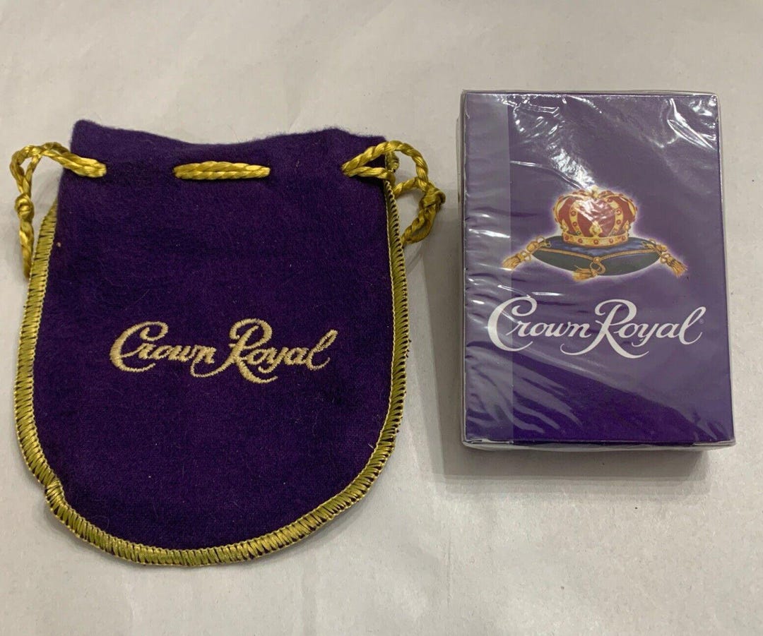 Playing Cards Crown Royal Canadian Whiskey With Purple Felt Bag New ...