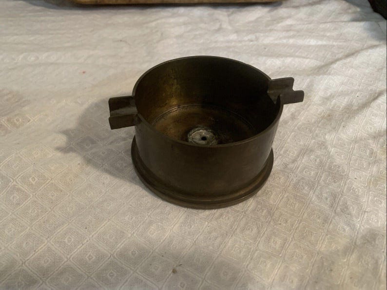 1945 WWII Trench Art Artillery Shell Ashtray 57MM M23A2, B.B. 46, B.B ...