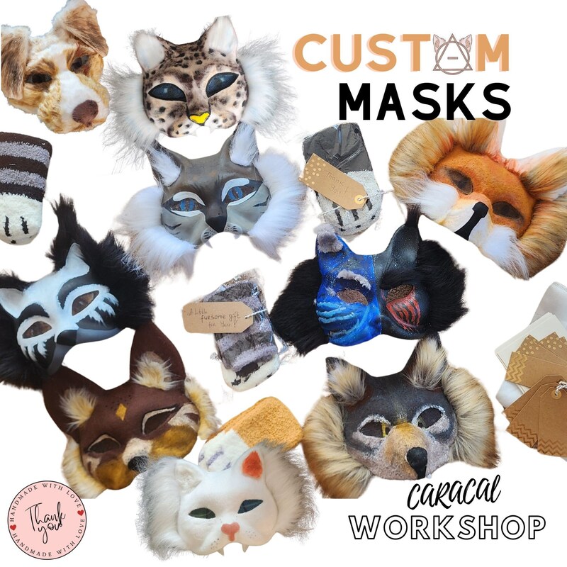 Furry Animal Masks for Adults - Etsy