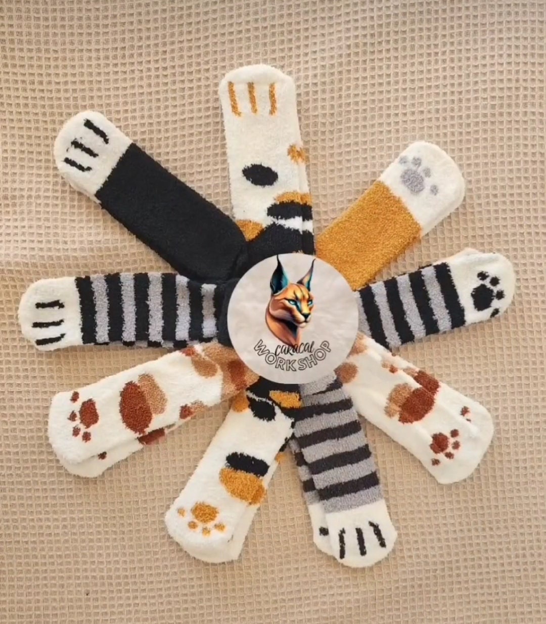 Therian Paw Unisex Socks Collection Animal Pattern Birthday Christmas ...