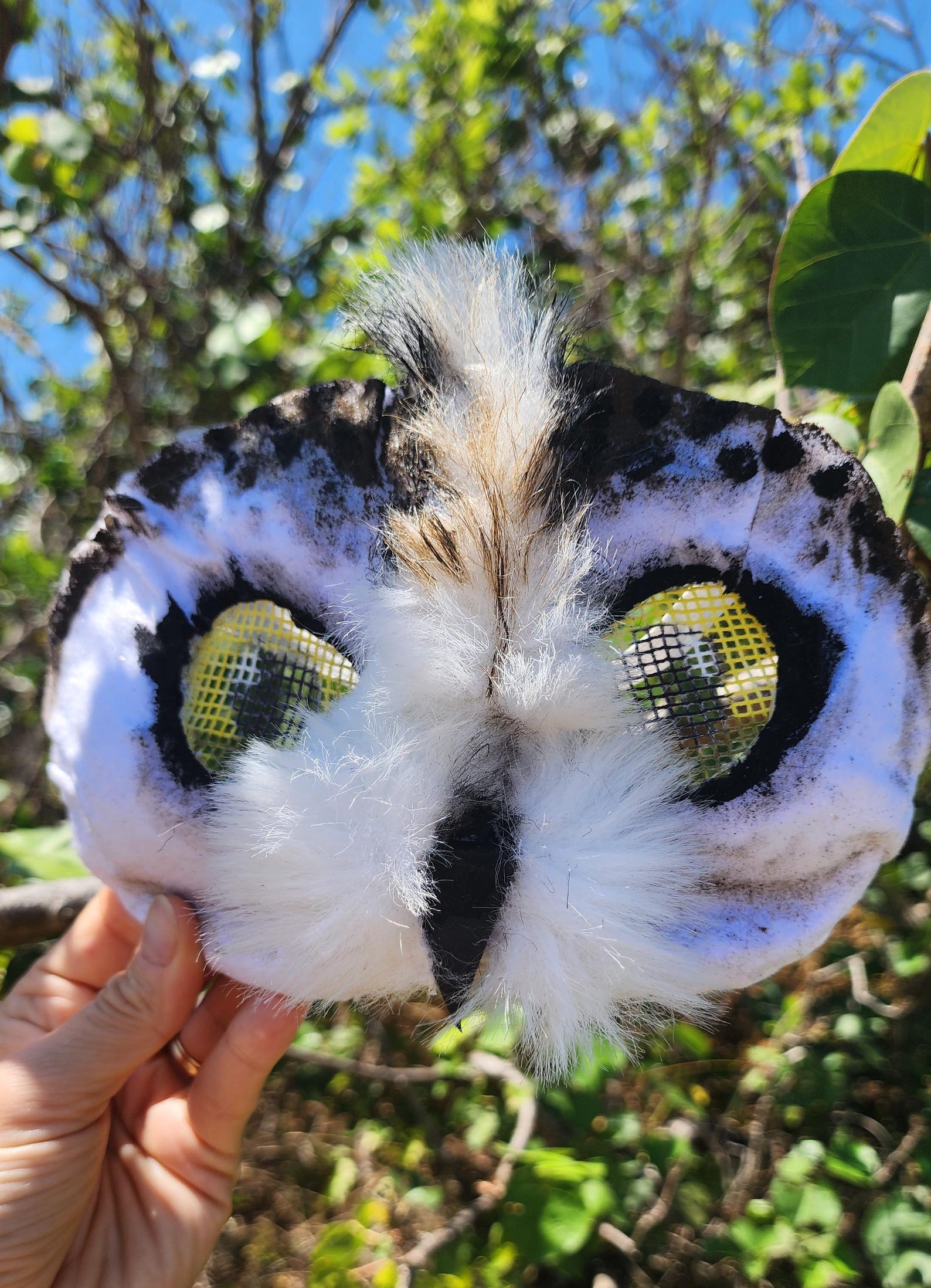 Snowy Owl Mask for Therians and Furries - Unique Quadrobics Gear - Gift ...