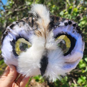 Snowy Owl Mask for Therians and Furries - Unique Quadrobics Gear - Gift ...