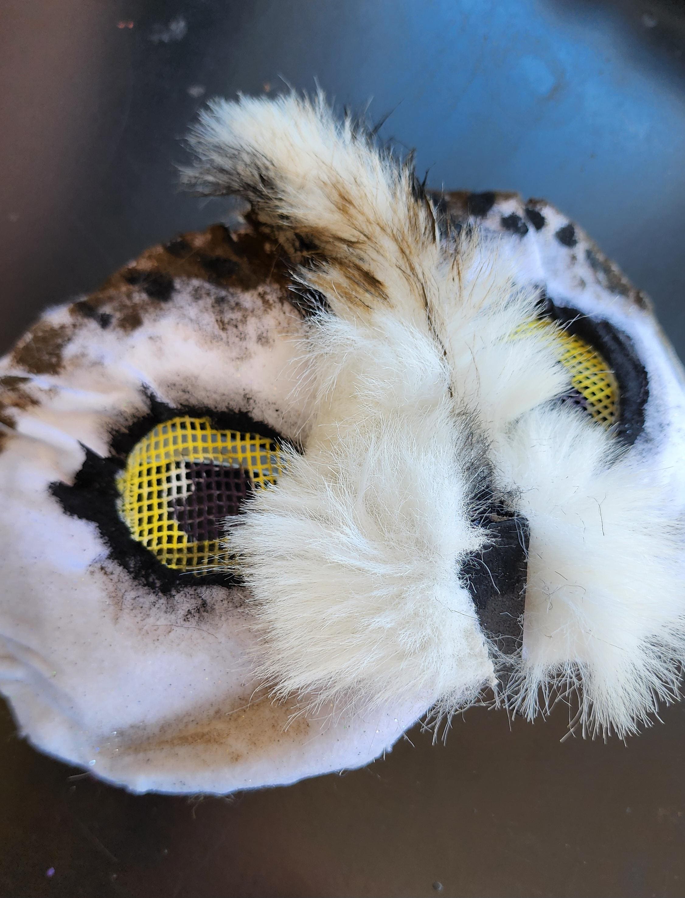 Snowy Owl Mask for Therians and Furries - Unique Quadrobics Gear - Gift ...