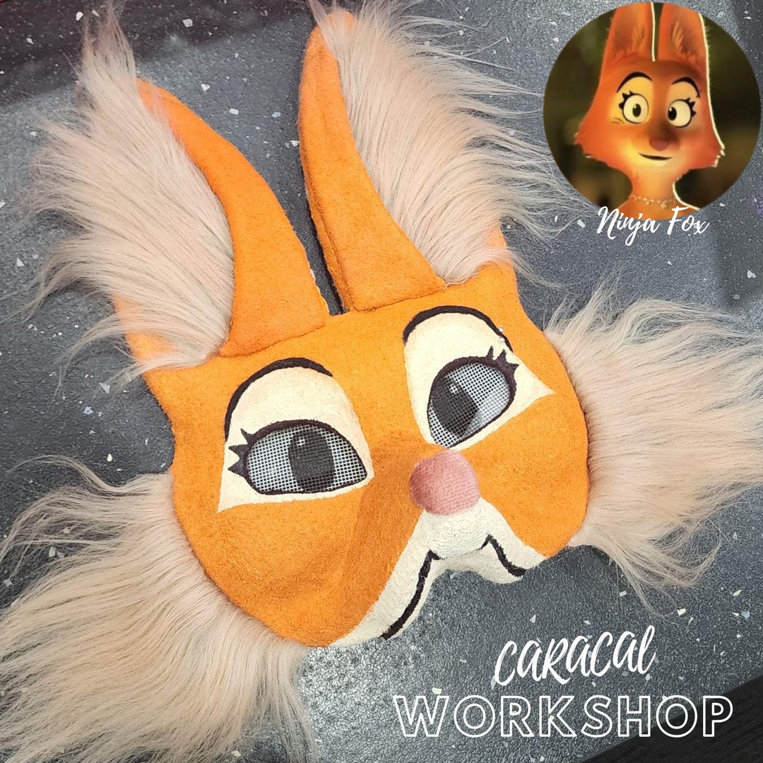 Ninja Fox Bad Guys Mask - Cartoon Character - Unique Dressed up Party ...