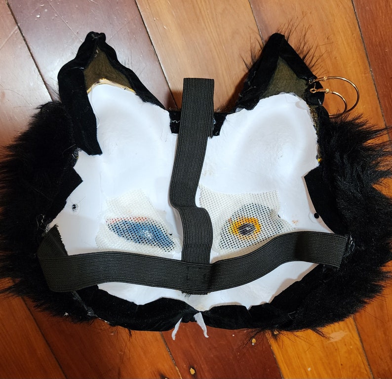Black Wolf With Scars Therian Cat Mask and Tail - Customizable Furry ...