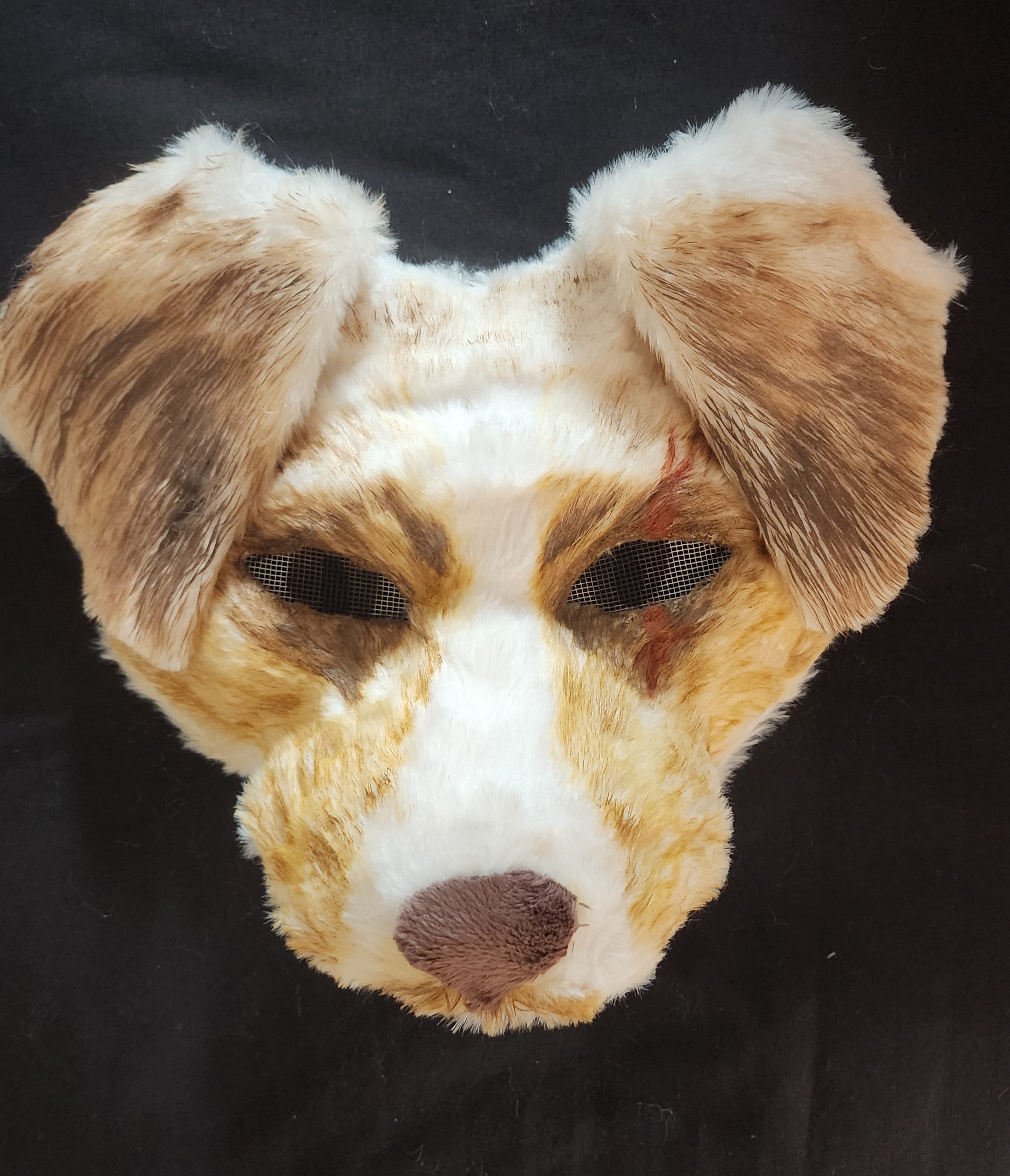 White, Brown, Grey Therian Dog Mask With Floppy Ears Customizable Furry ...