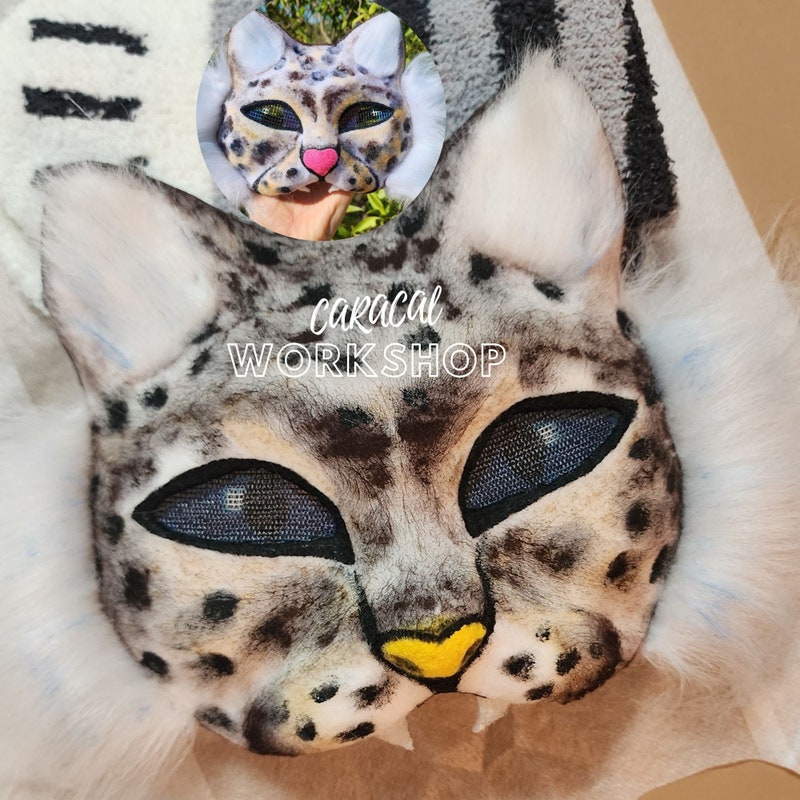 Snow Leopard Therian Mask - Etsy