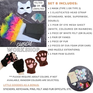 DIY KIT - Therian Mask Set - Design Your Own Mask - Ready to Ship! - Etsy