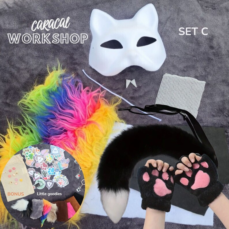 DIY KIT Therian Mask Set Design Your Own Mask Ready to Ship - Etsy