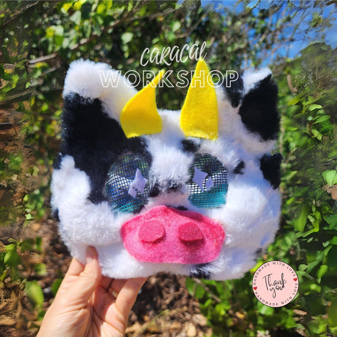 Cow White and Black Mask for Therians and Furries - Unique Quadrobics ...