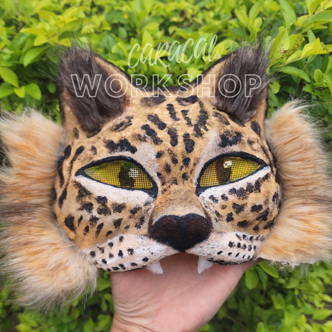 Jaguar Cat Mask for Therians and Furries Unique Quadrobics Gear Cosplay ...