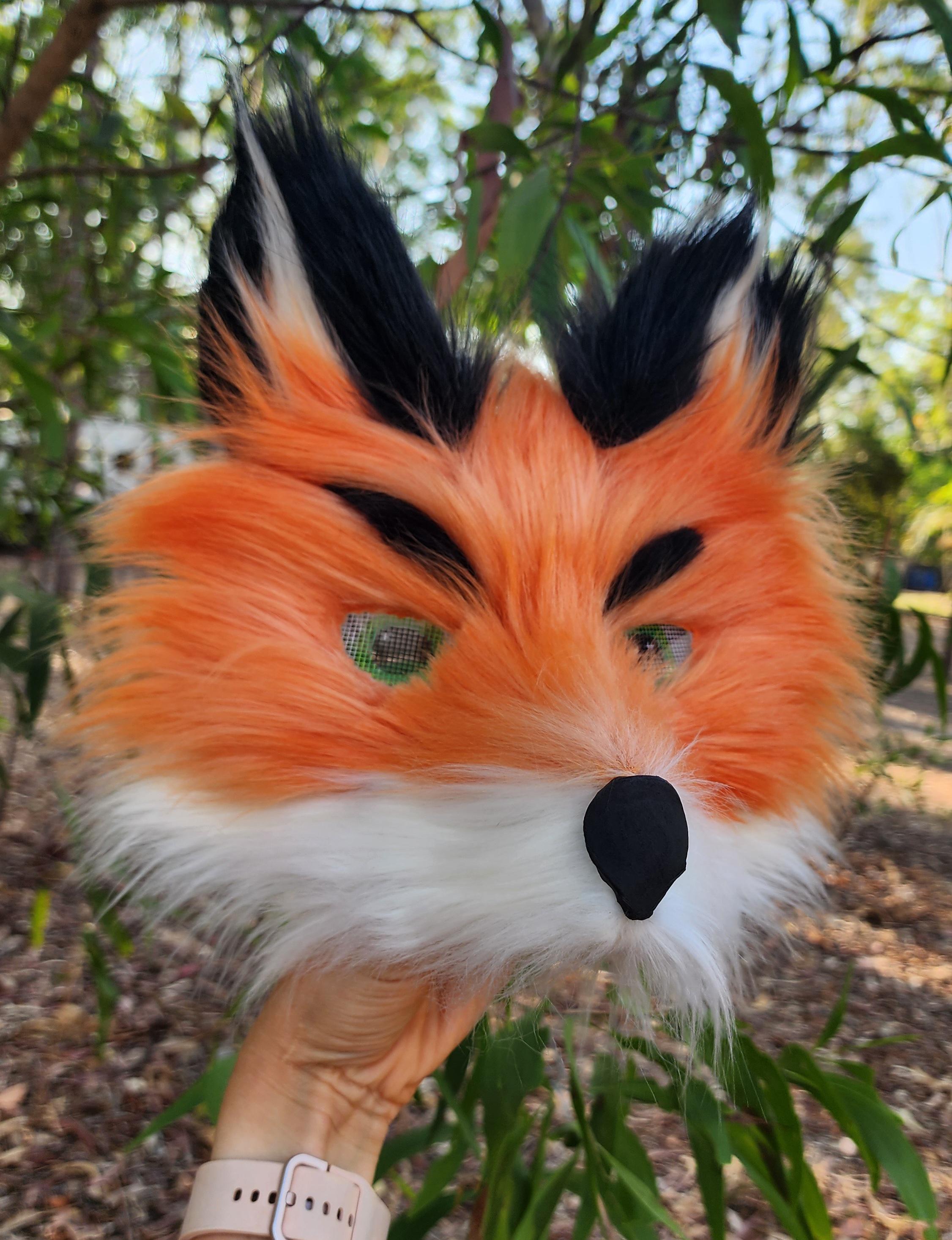 Fantastic Mr Fox Red Fox Fur Mask and Tail Cartoon Character Unique ...