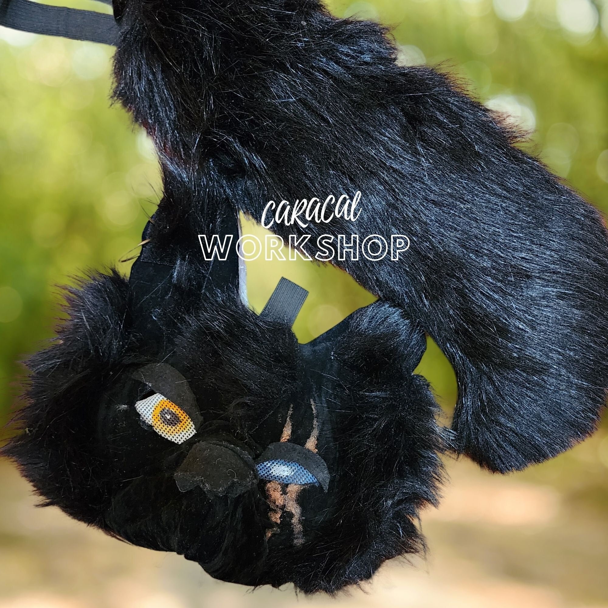 Black Wolf With Scars Therian Cat Mask and Tail Customizable Furry ...