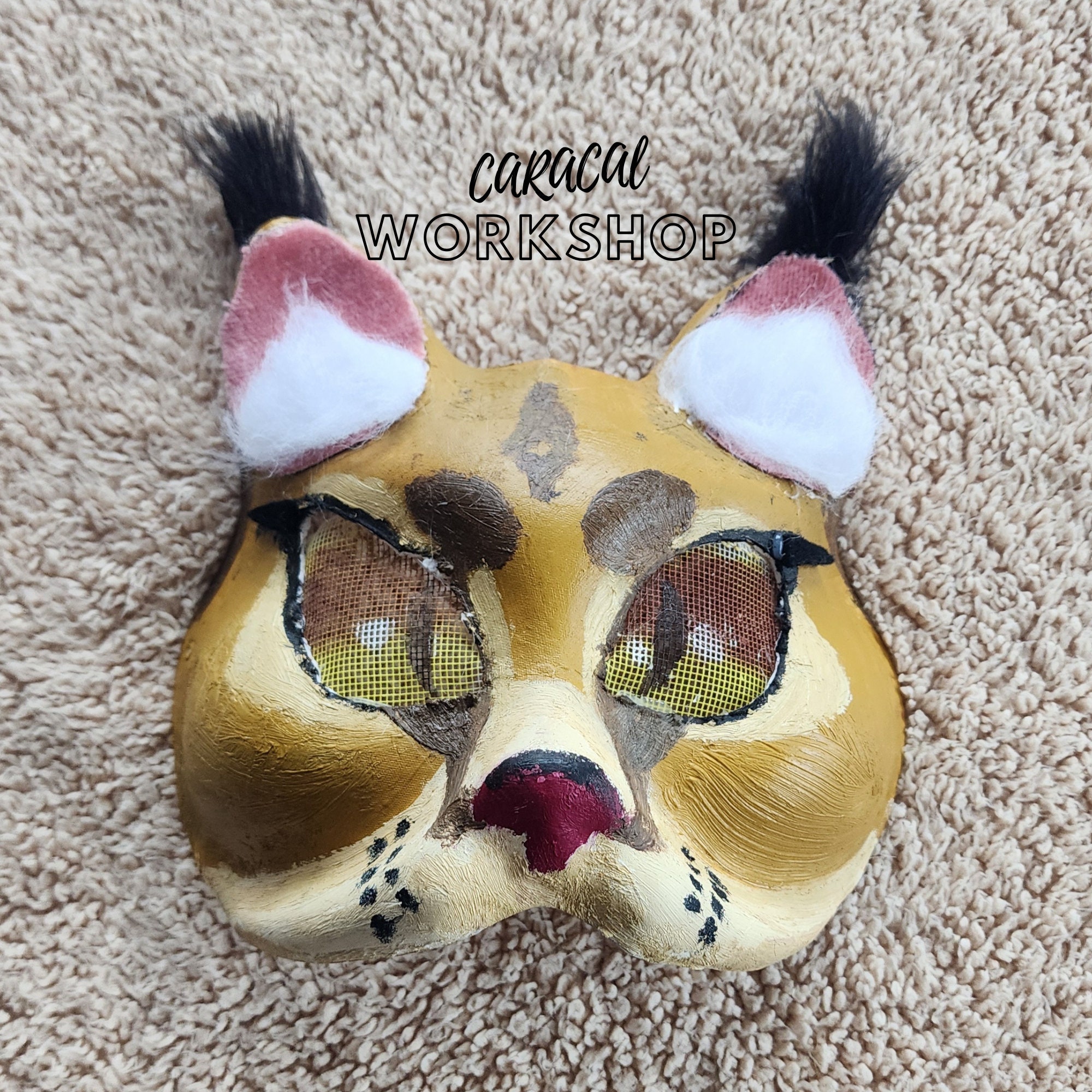 Caracal Cat Mask and Tail Set for Therians and Furries - Cosplay ...