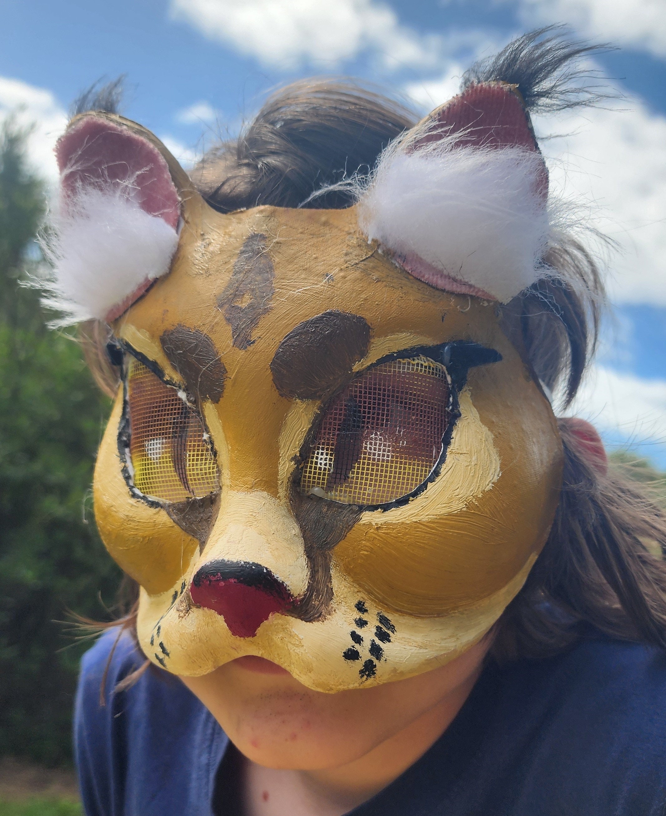 Caracal Cat Mask and Tail Set for Therians and Furries Cosplay ...