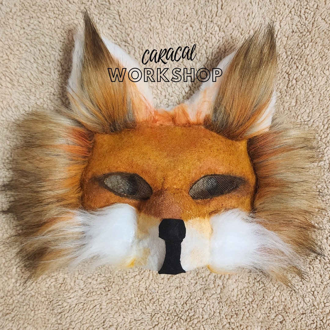 Red Fox Cat Mask Unique Gift for Therians and Furries READY TO SHIP - Etsy