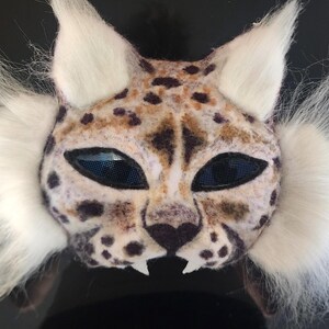 Snow Leopard Mask - Customizable Furry Costume Accessory - Gift for ...