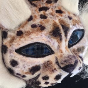 Snow Leopard Mask - Customizable Furry Costume Accessory - Gift for ...