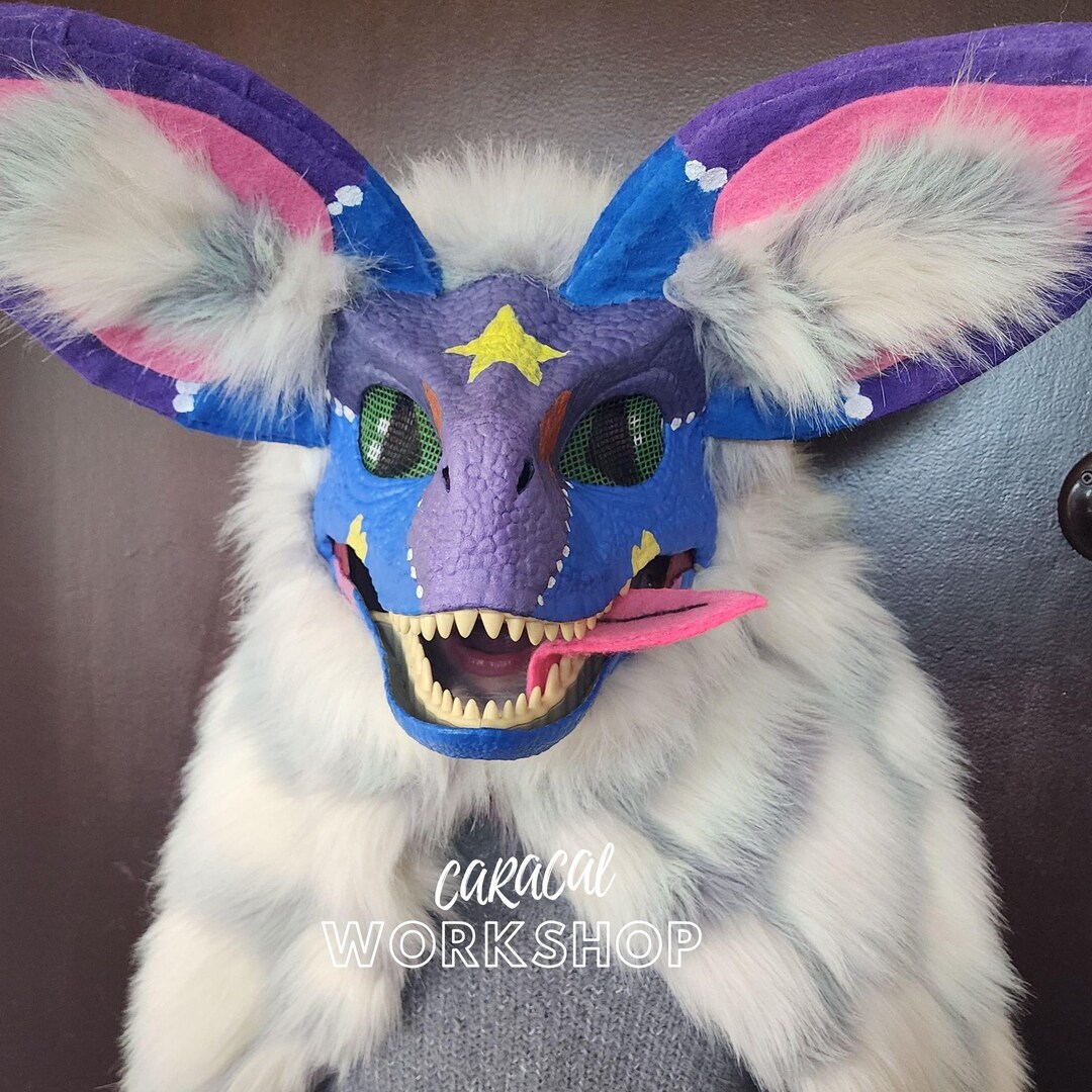 Custom Fersona Dino Mask, Raptor Partial Fursuit - Handcrafted Raptor ...