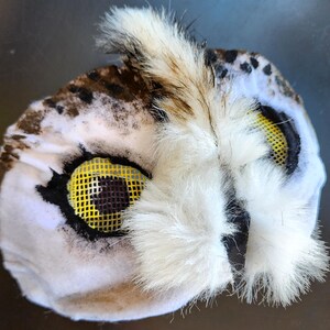 Snowy Owl Mask for Therians and Furries - Unique Quadrobics Gear - Gift ...