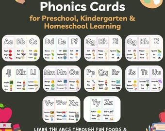 Alphabet Beginning Sounds Flashcards | A–Z Printable Phonics Cards for ...