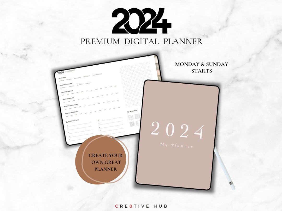 Earthy Elegance Digital Planner 2024, Goodnotes Planner, iPad Planner ...