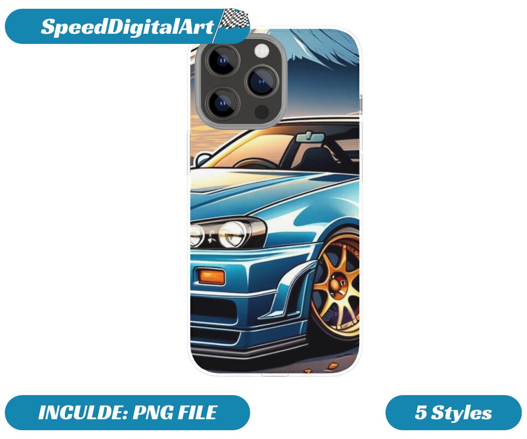 JDM Car Nissan Skyline R34 GTR Digital Art Print - High-resolution PNG ...