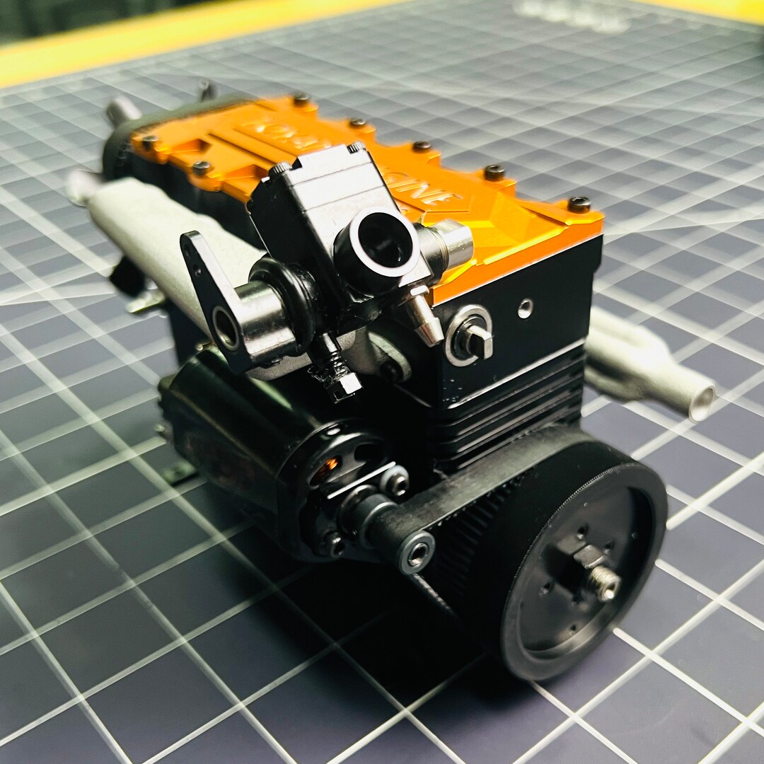 Small Inline 4 Cylinder Engine Model Kit DIY for RC Car Ship Airplane ...