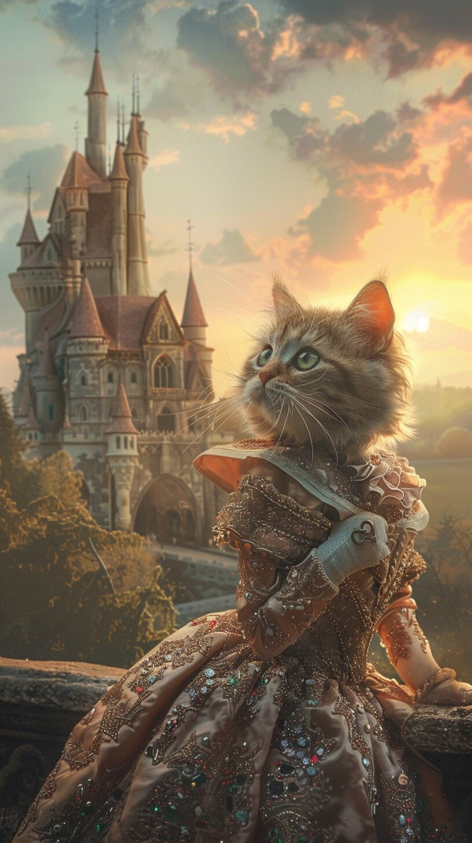 Cat Princess - Cat Art Print - Ai-generated Pet Portrait and Clipart ...