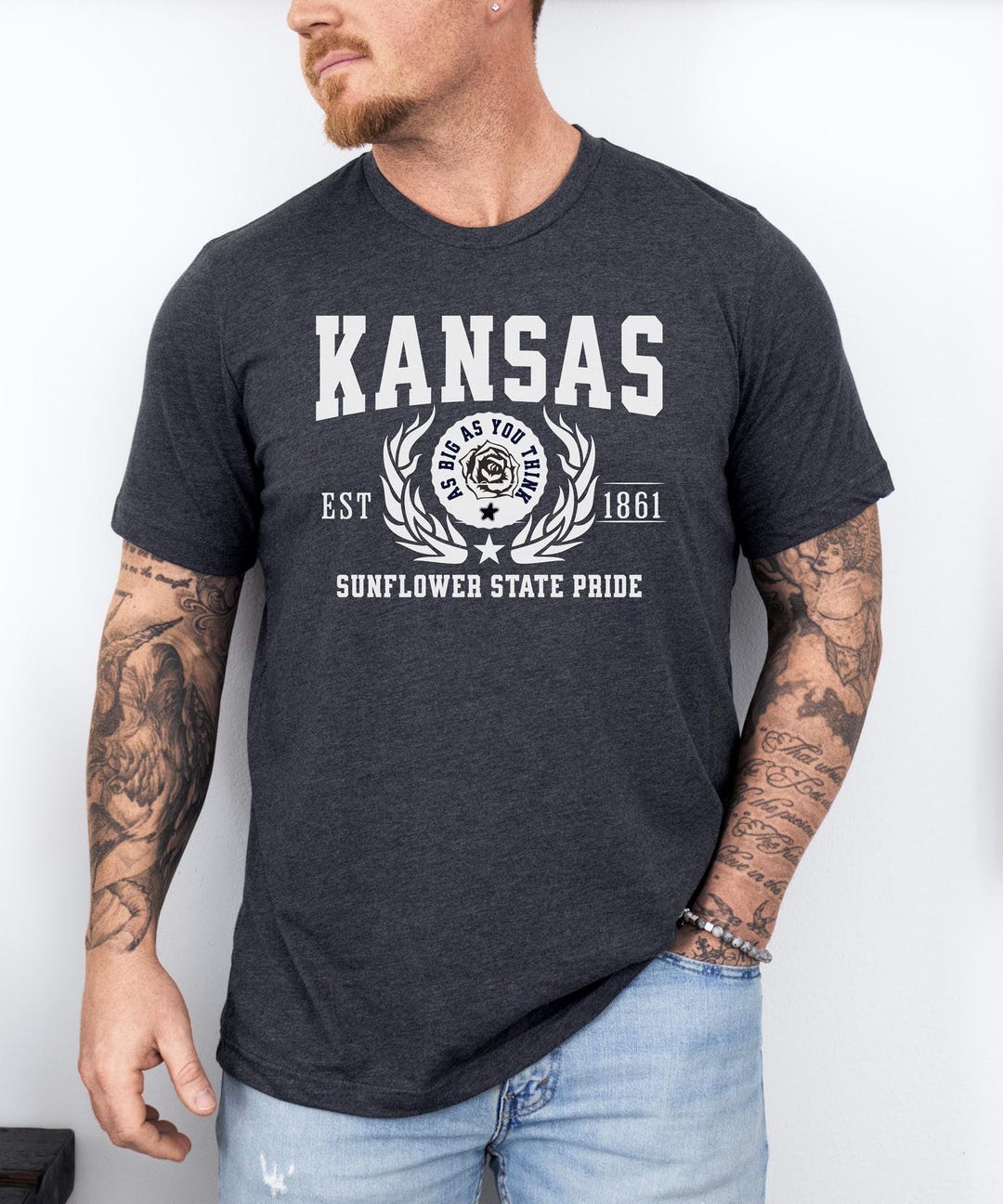 Kansas State sunflower State Pride Slogan T-shirt for Nature Lovers ...