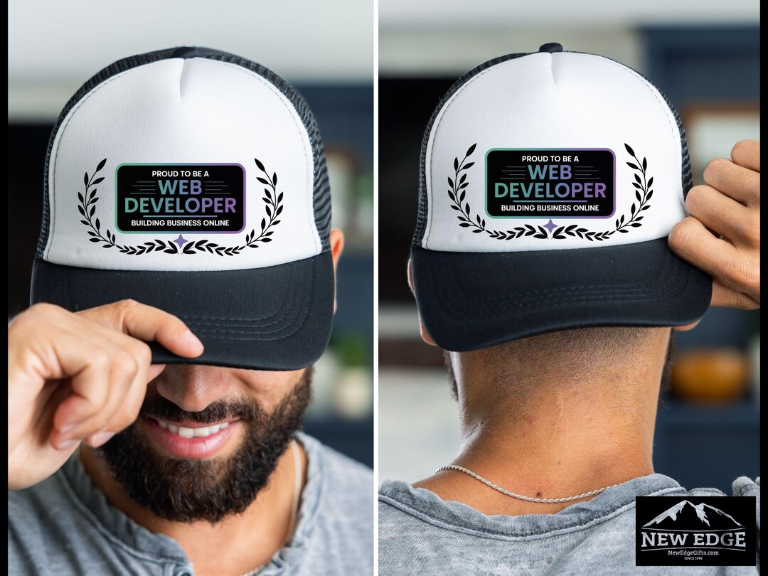 Web Developer Trucker Hat: Proudly Building Online Business - Etsy