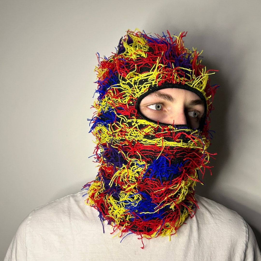 Distressed Balaclava Ski Mask Cozy Warm Soft Knitted Winter Stylish ...