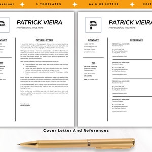 Resume CV Template Word, Professional CV Templates Clean ATS Friendly ...