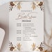 Boho Bridal Shower Program, Bridal Party Program Template, Printable ...