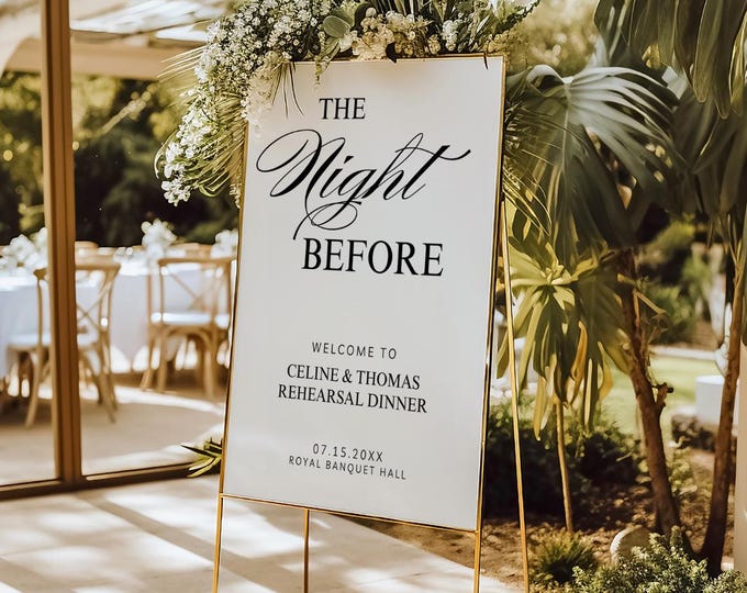 Personalized Welcome Sign, Welcome to the Night Before Rehearsal Dinner ...