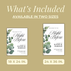 Eucalyptus Rehearsal Dinner Welcome Sign Template (digital Download) - Etsy