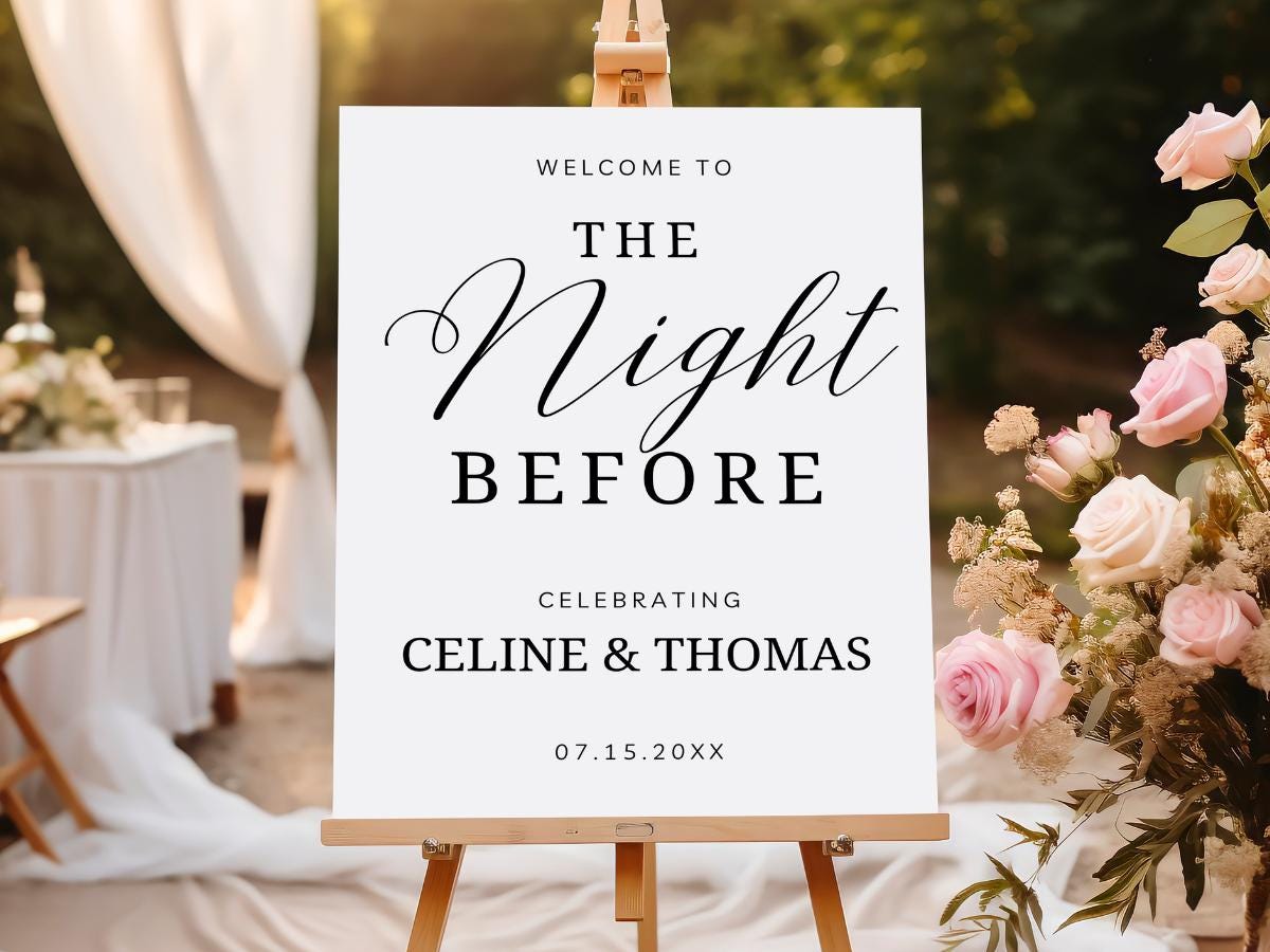 Modern Rehearsal Dinner Welcome Sign Template (digital Download) - Etsy