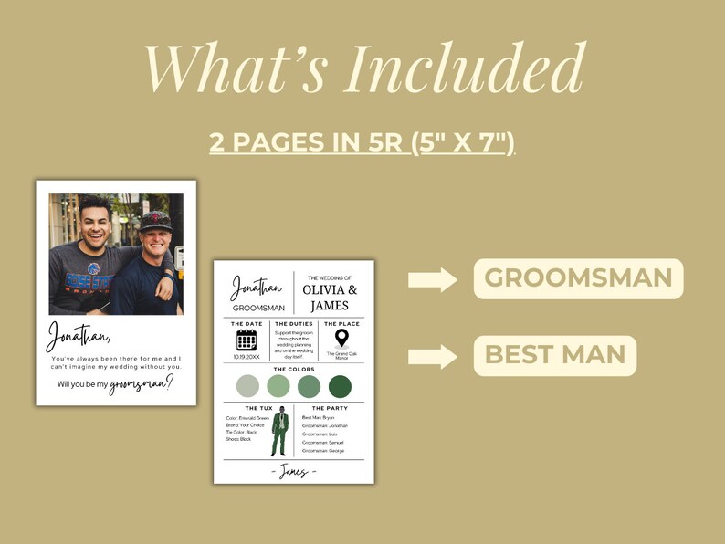 Modern Groomsman Proposal Card Template, Editable Design (digital ...