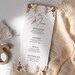 Bridal Shower Menu Card, Wedding Menu Card Template, Floral Bridal ...