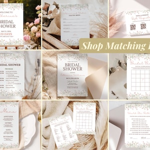 Wildflower Bridal Shower Program, Bridal Party Program Template ...