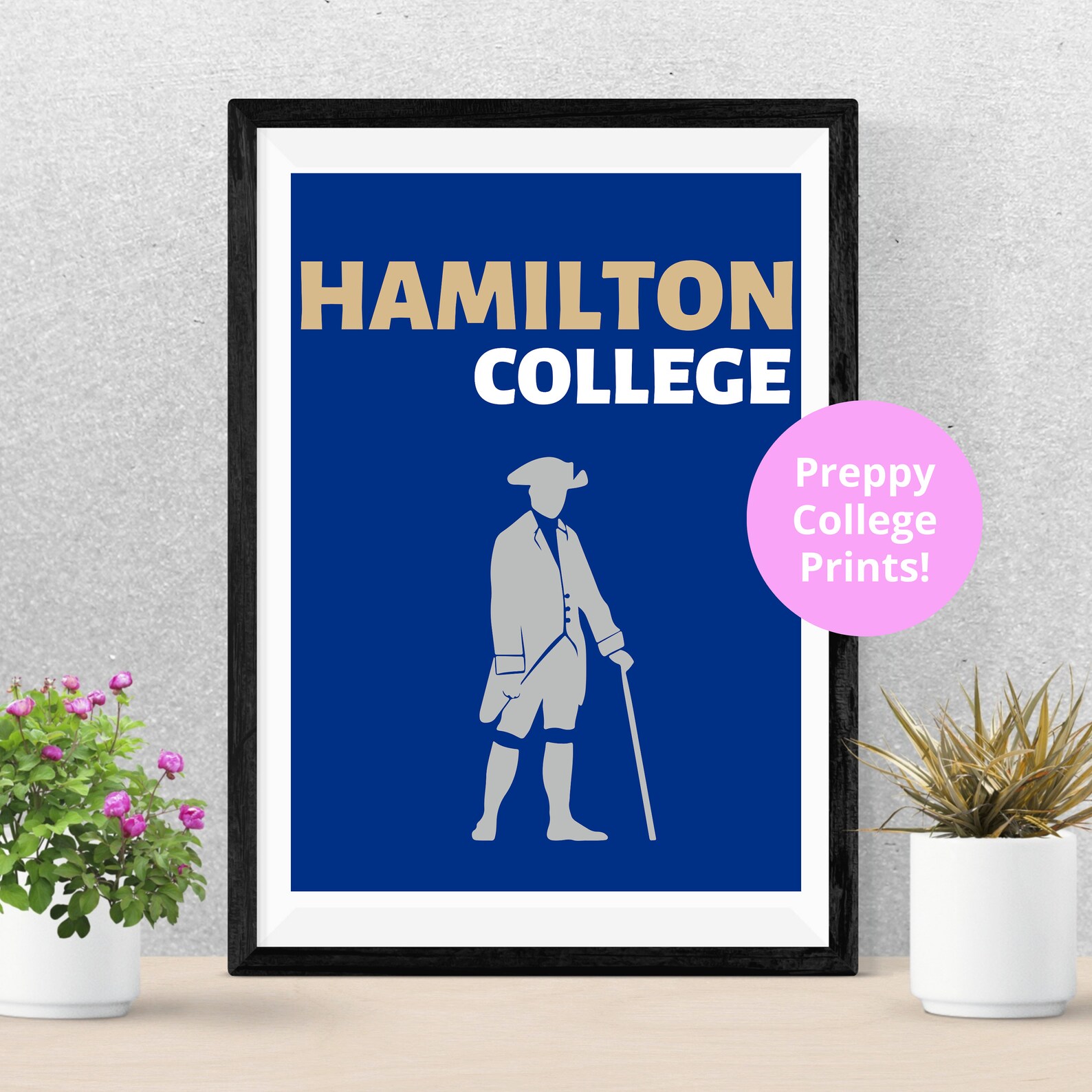 Hamilton College Preppy Print - Etsy