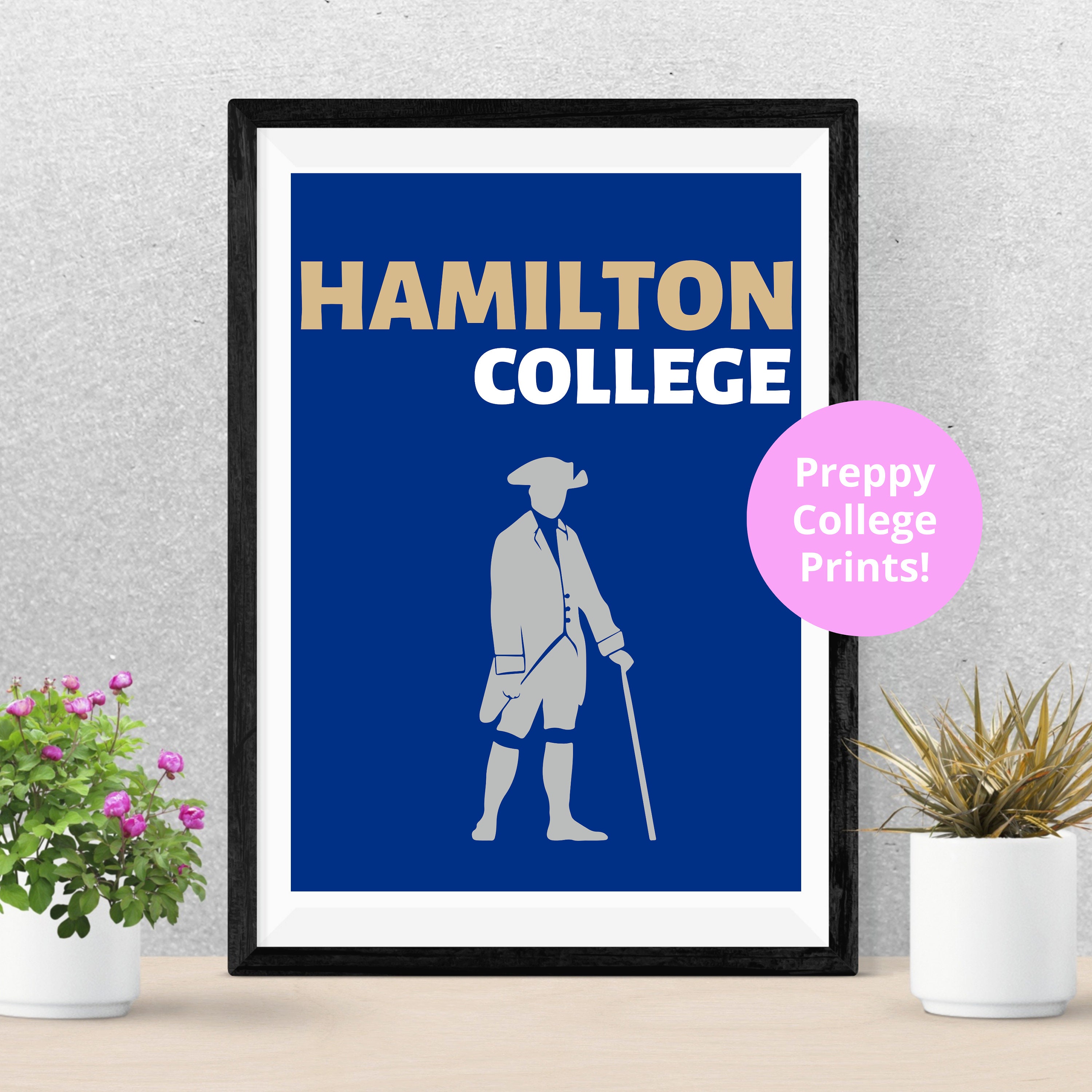 Hamilton College Preppy Print - Etsy