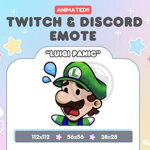 Cute Luigi Panic Emote Animated Emote for Twitch & Discord - Etsy