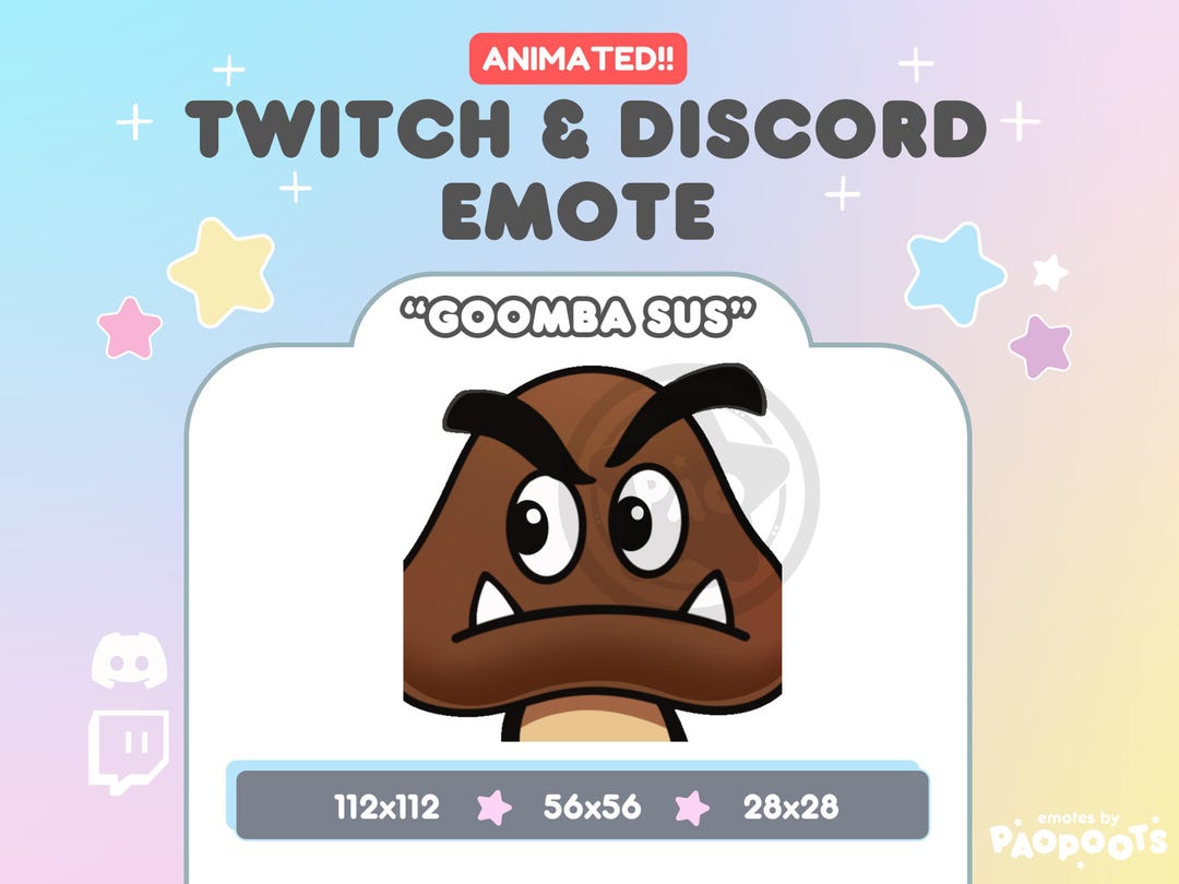 Goomba Sus Emote | Animated Emote for Twitch & Discord - Etsy